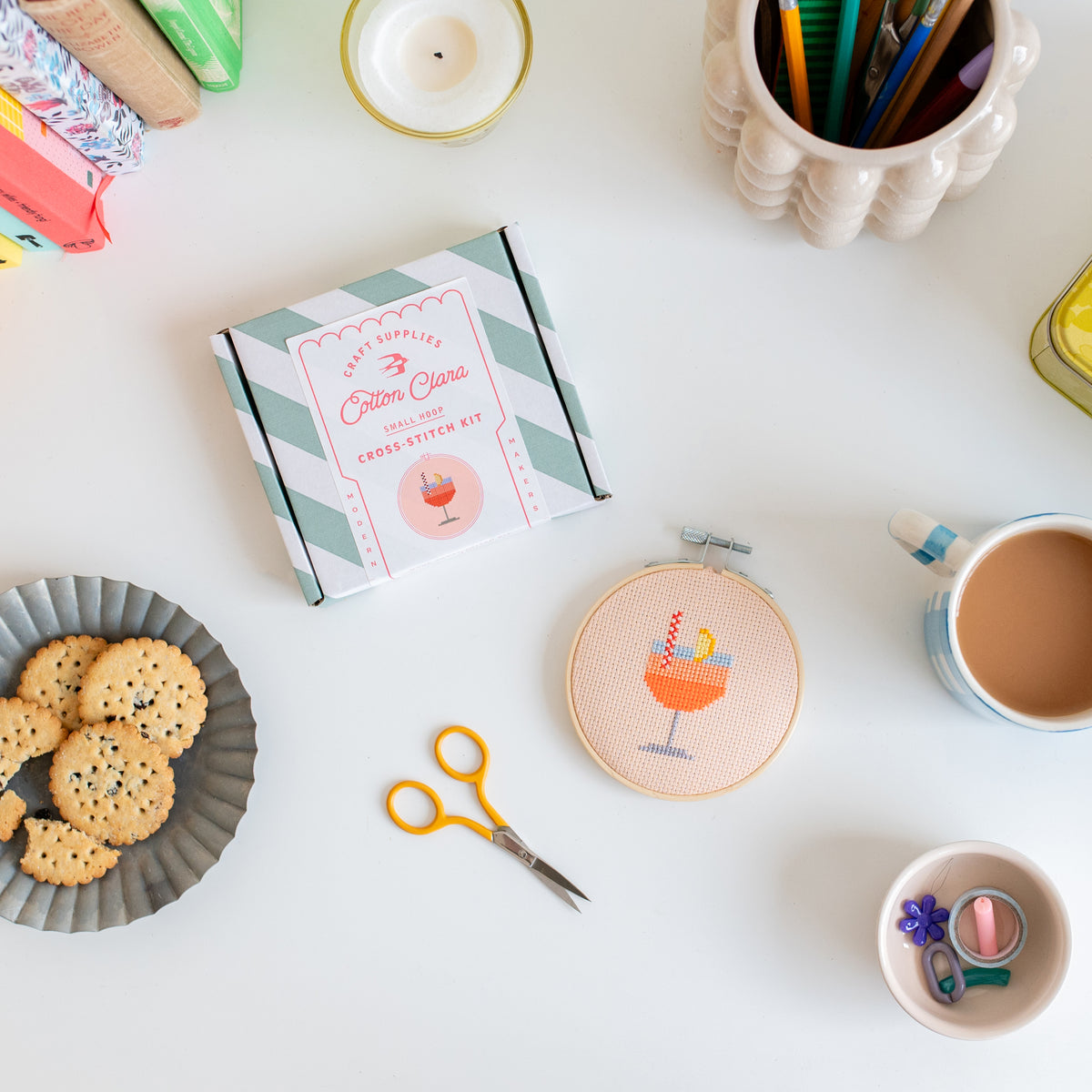 Aperol Mini Cross Stitch PDF Pattern – Instant Download – Cotton Clara