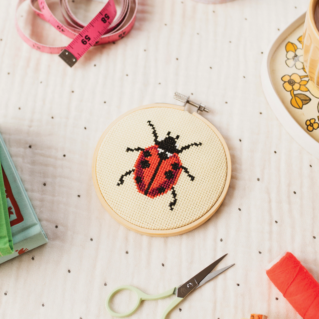 LadyBird Cross Stitch PDF Pattern – Instant Download – Cotton Clara