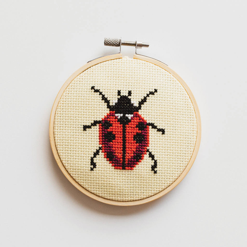 LadyBird Cross Stitch PDF Pattern – Instant Download – Cotton Clara